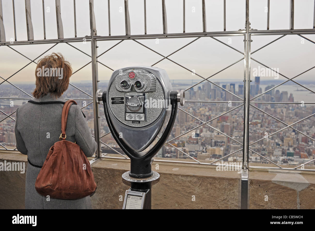 View from the observation deck at Empire State Building Manhattan New ...