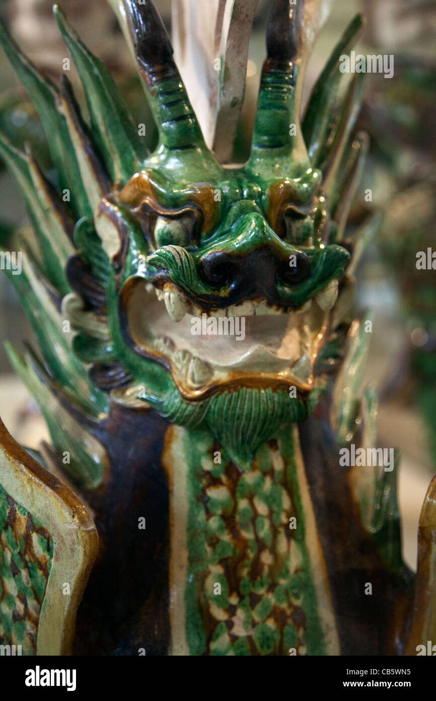 Tang Dynasty Sancai Figure at British Museum - detail Stock Photo - Alamy