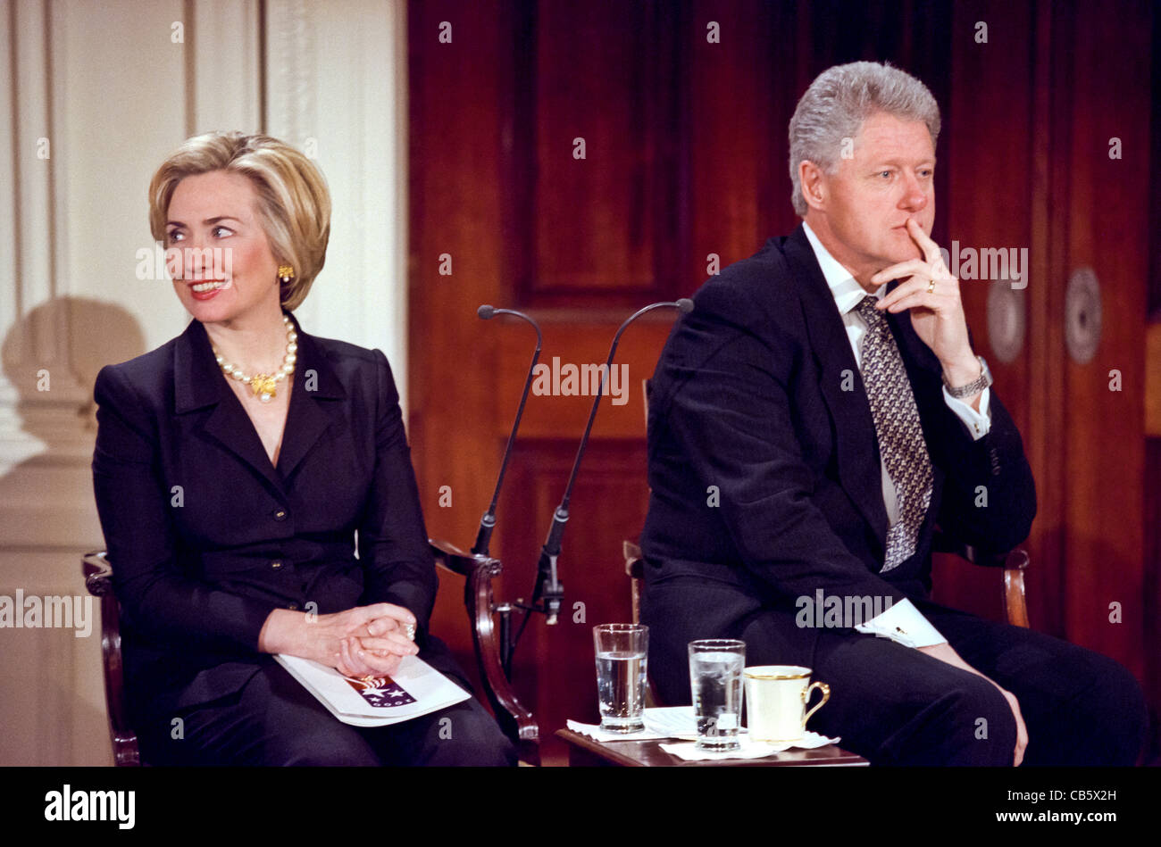 President and Mrs. Clinton attend the Millennium evening lecture on ...