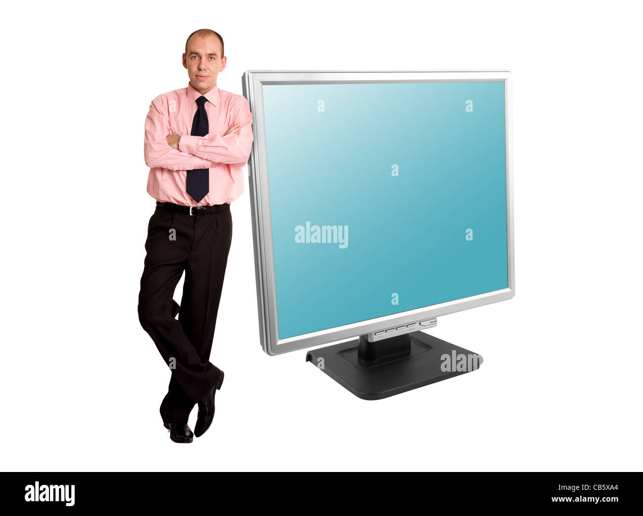 business computer concept isolated on white background Stock Photo - Alamy