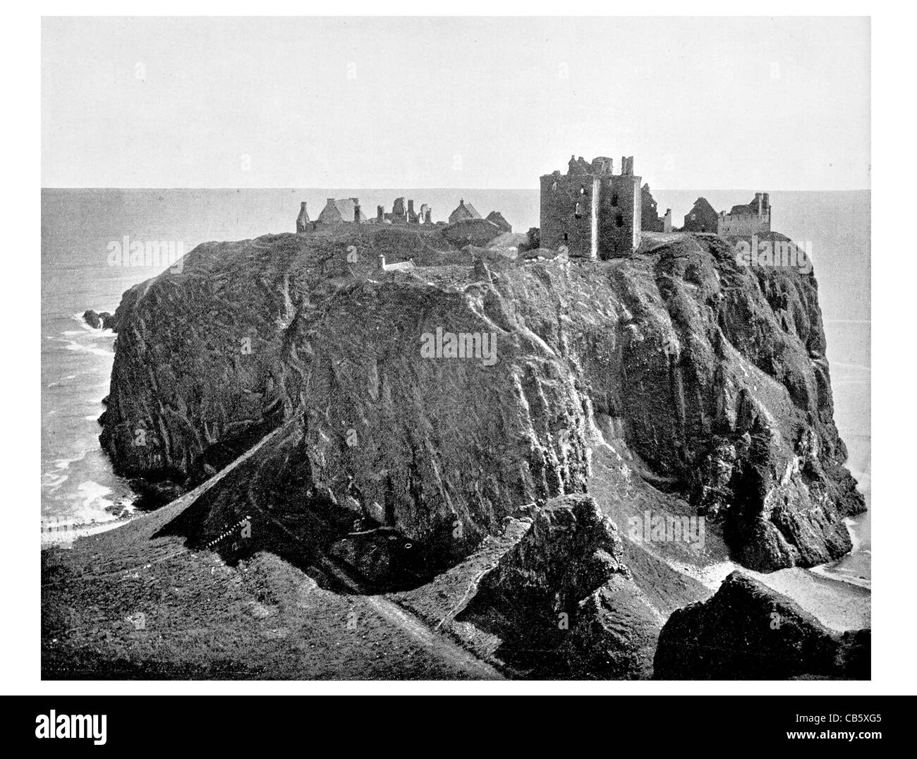 Dunnottar Castle ruined medieval fortress located coast Scotland Middle ...