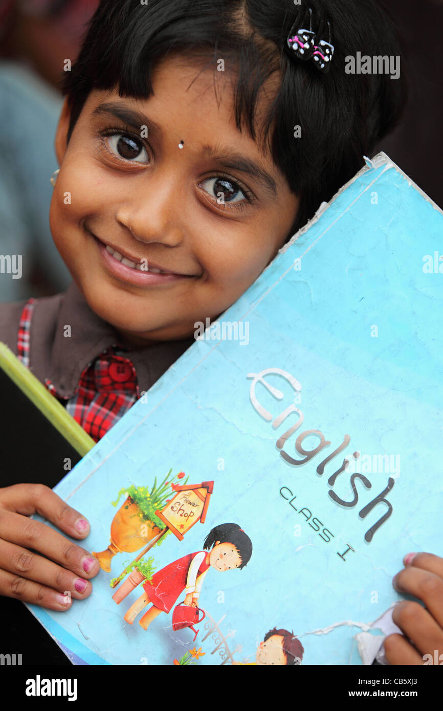 Indian girl learning english hi-res stock photography and images - Alamy