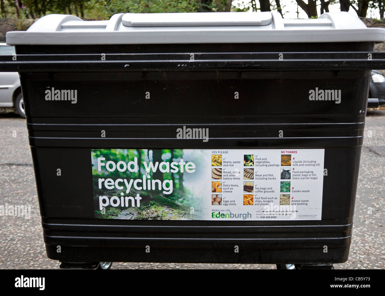 Food waste Recycling point UK Stock Photo - Alamy