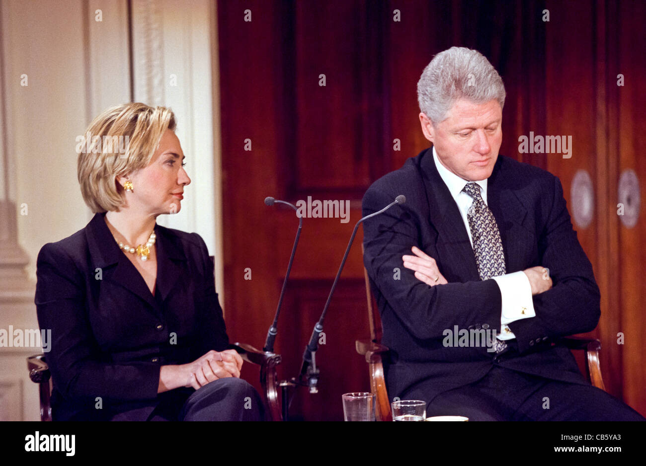 President and Mrs. Clinton attend the Millennium evening lecture on ...