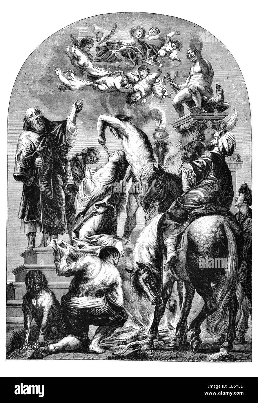 Martydom St Apollonia Jacob Jordaens virgin martyr Decius torture teeth ...