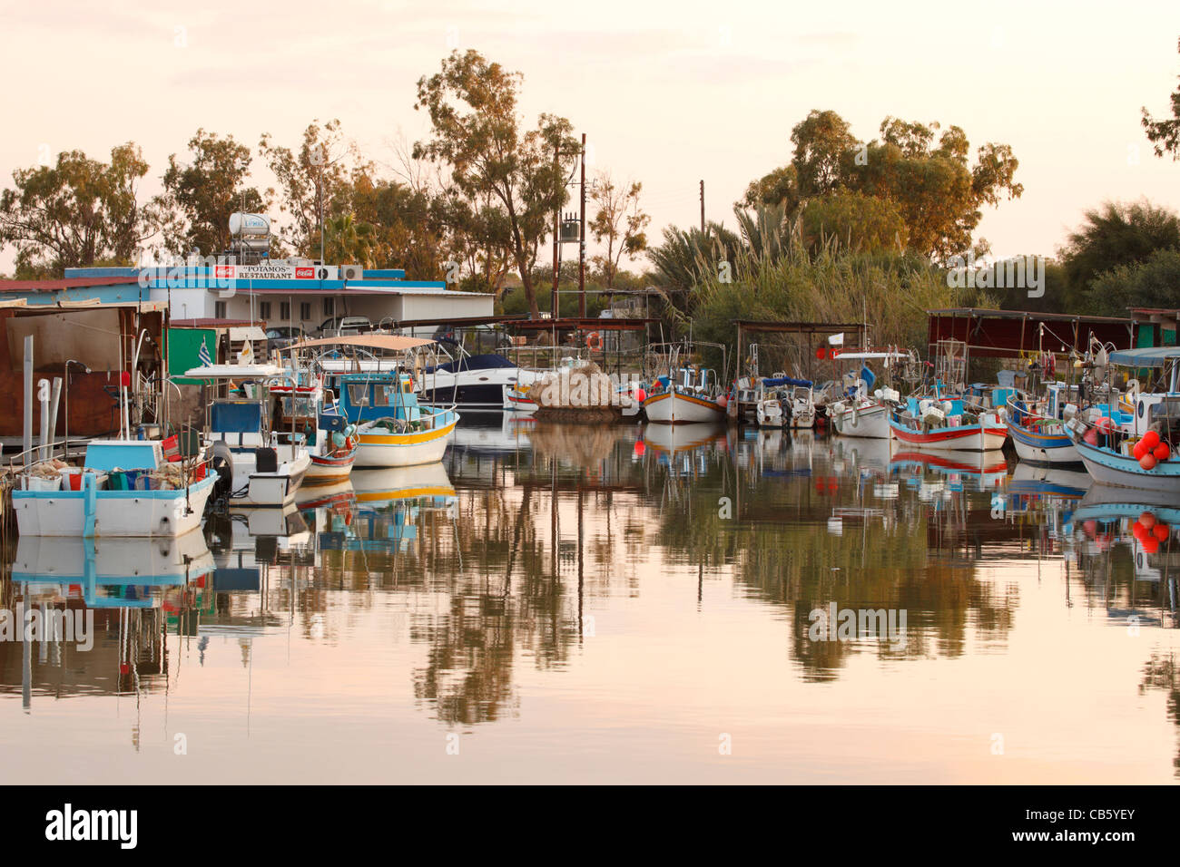 Fishing boats at Potamos Creek, Agia Napa Cyprus Stock Photo - Alamy