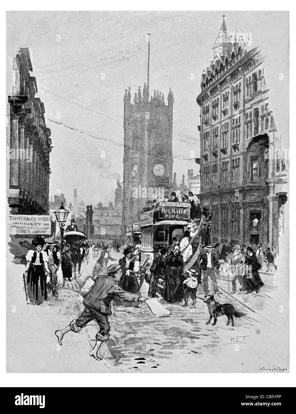 Victorian manchester illustration Black and White Stock Photos & Images ...