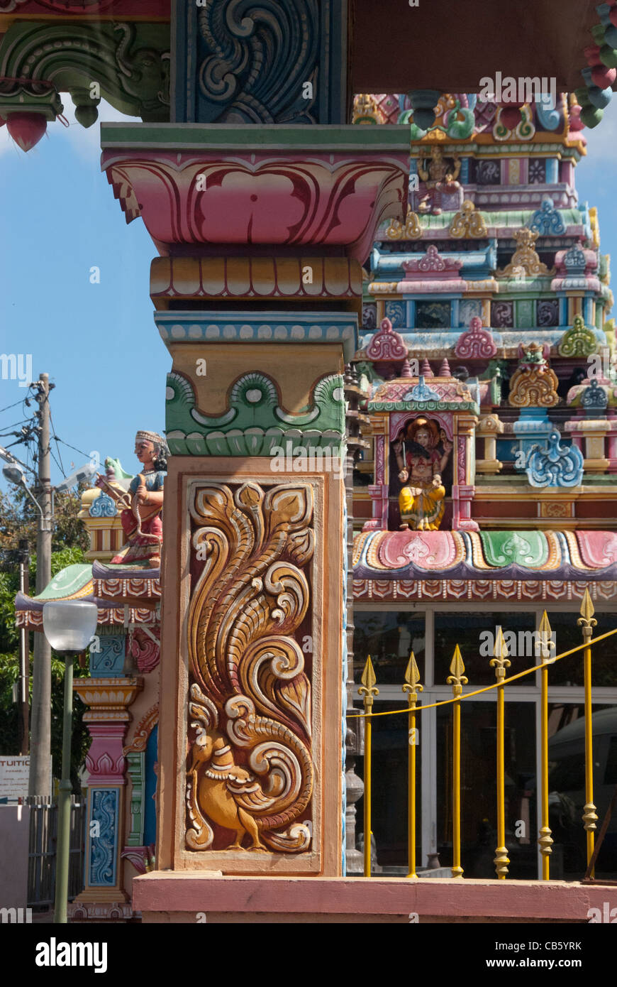Island of Mauritius, Port Louis. Indian temple, detail Stock Photo - Alamy
