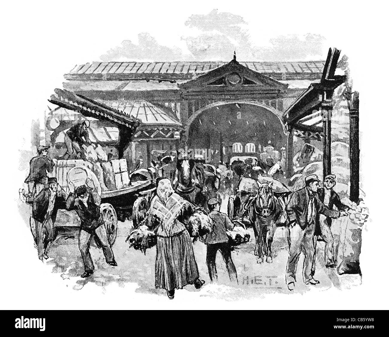 Victorian street trader Black and White Stock Photos & Images - Alamy