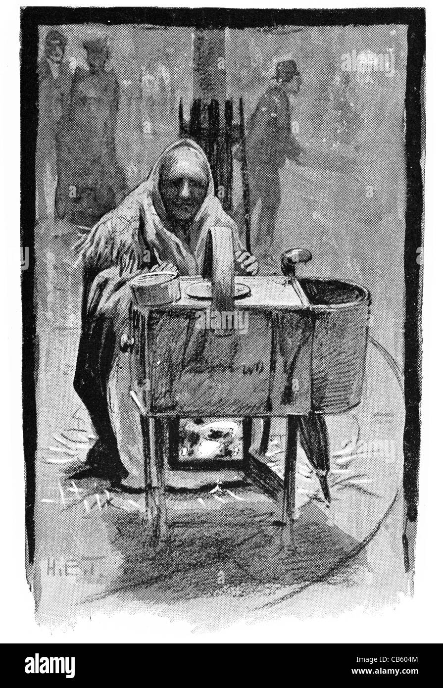 Hot Potato stew soup kitchen boiled peasant poor food stall vendor old ...