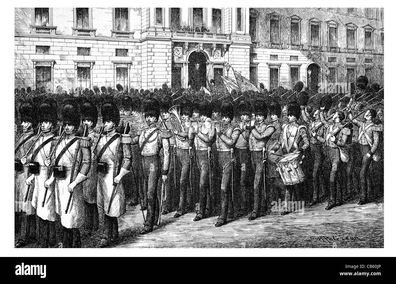 Departure of the Guards for the Crimea parade regiment army military ...