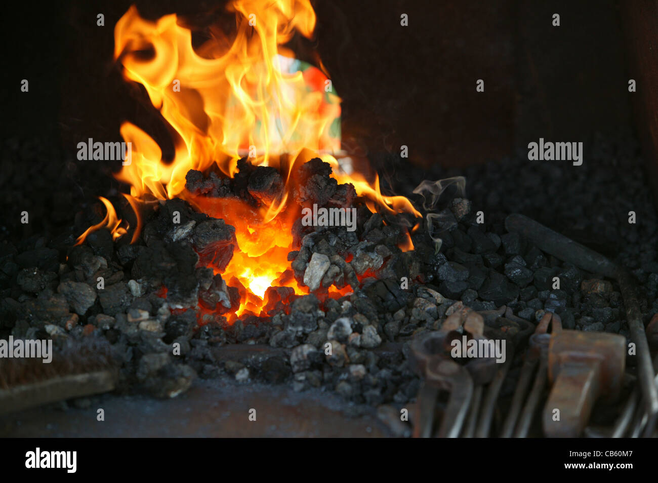 Forge fire in blacksmiths hi-res stock photography and images - Alamy