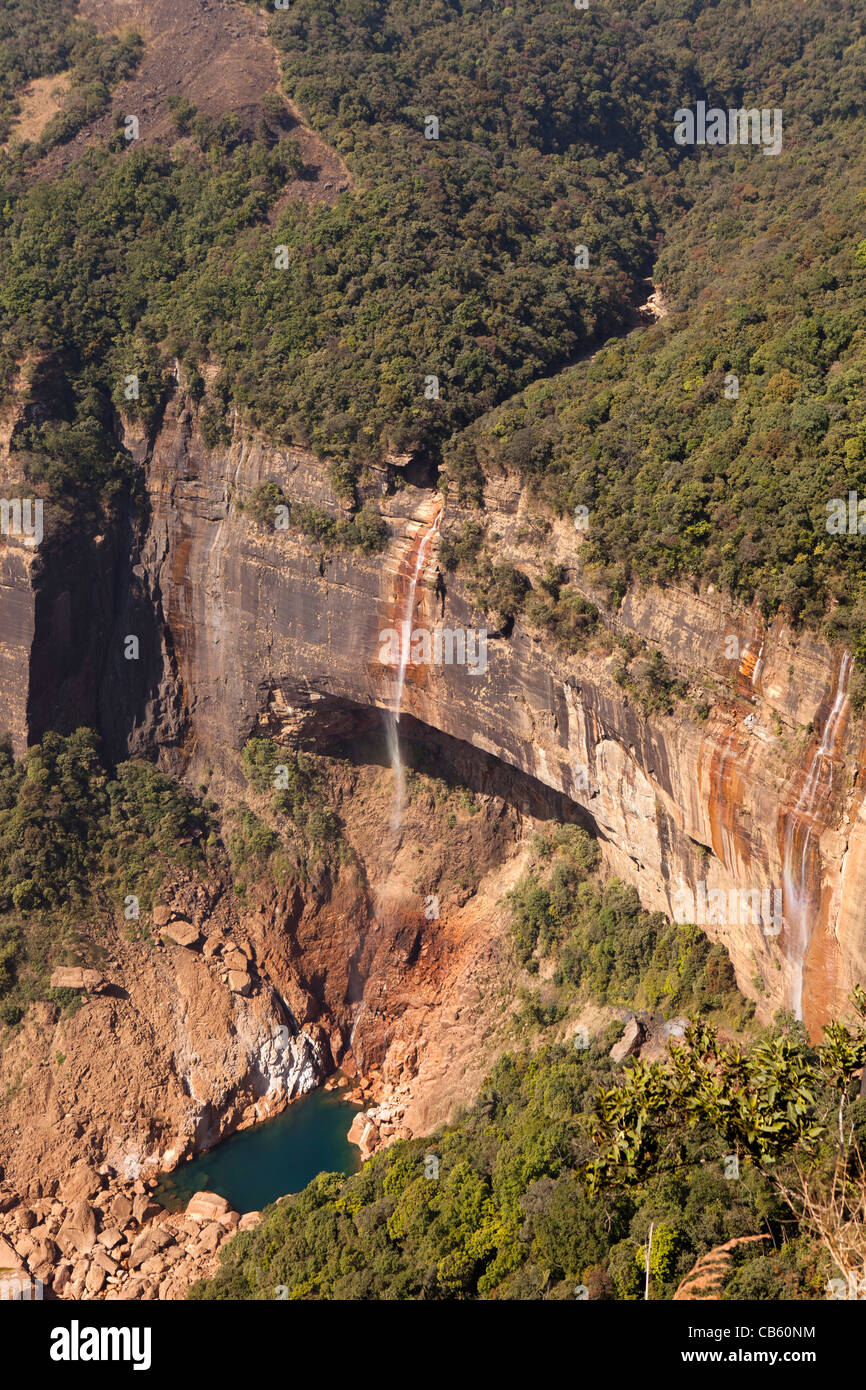India, Meghalaya, East Khasi Hills, Cherrapunji, Nohkalikai Falls, the ...