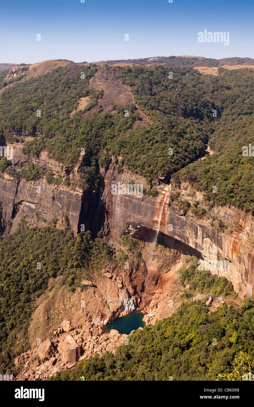 India, Meghalaya, East Khasi Hills, Cherrapunji, Nohkalikai Falls, the ...
