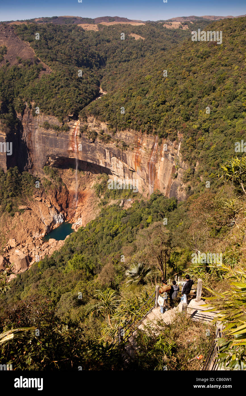 India, Meghalaya, East Khasi Hills, Cherrapunji, Nohkalikai Falls, the ...
