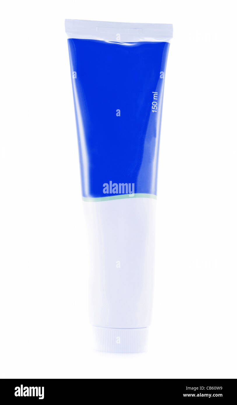 toothpaste in tube on white Stock Photo - Alamy