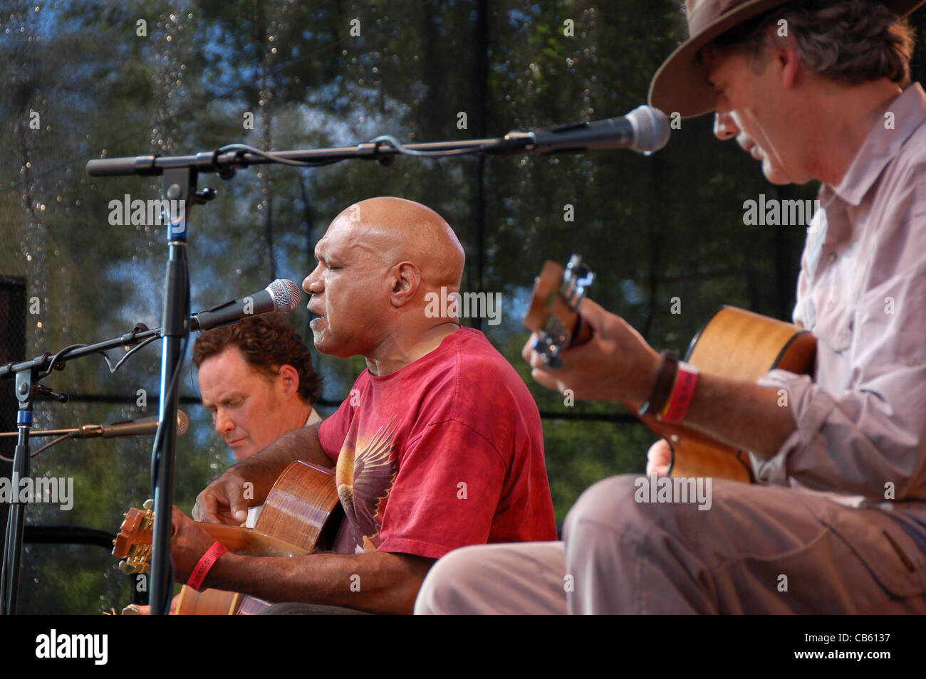 Archie Roach, Neil Murray and Shane Howard performing at Womadelaide ...
