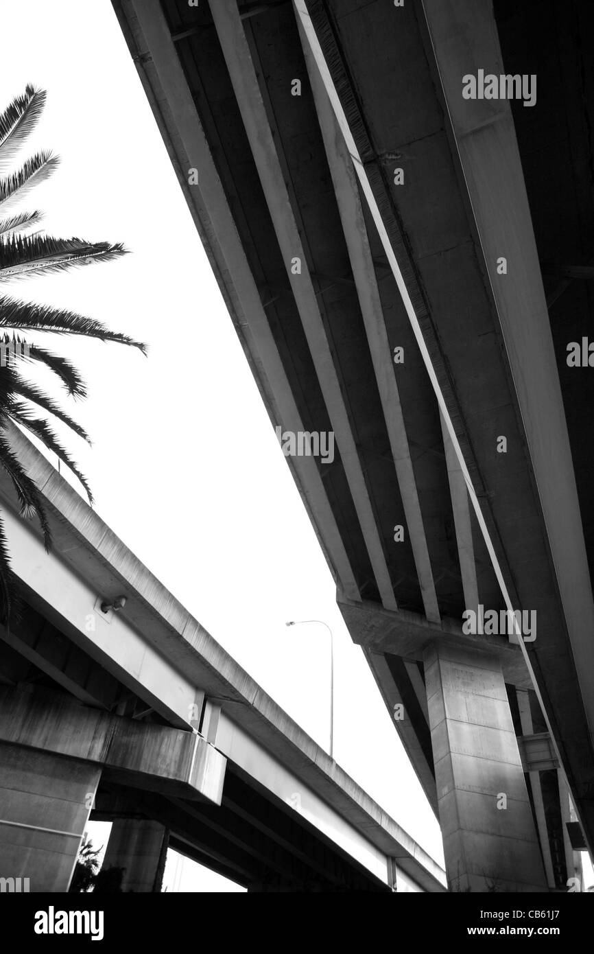 Under the flyover Black and White Stock Photos & Images - Alamy