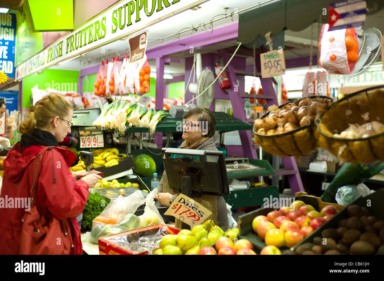 Lady working in Fruit and Vegetable stall at Central Markets in ...