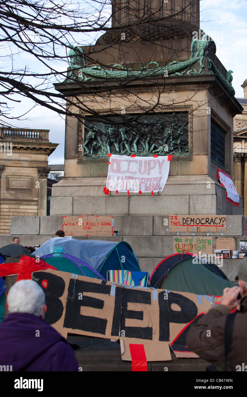 Occupy Liverpool demonstration Stock Photo - Alamy