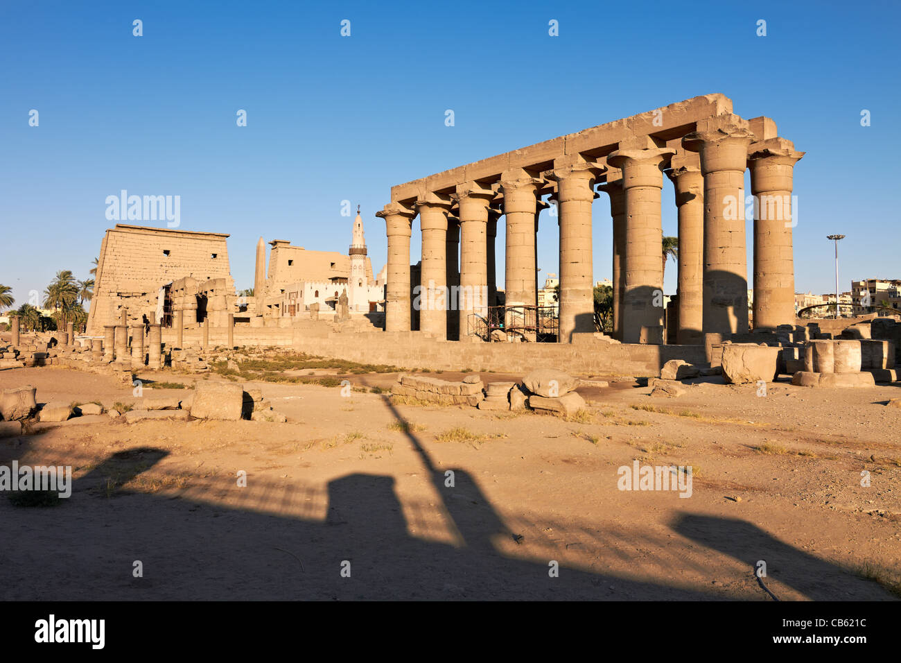Luxor Temple and Abu Haggag Mosque at dawn Stock Photo - Alamy