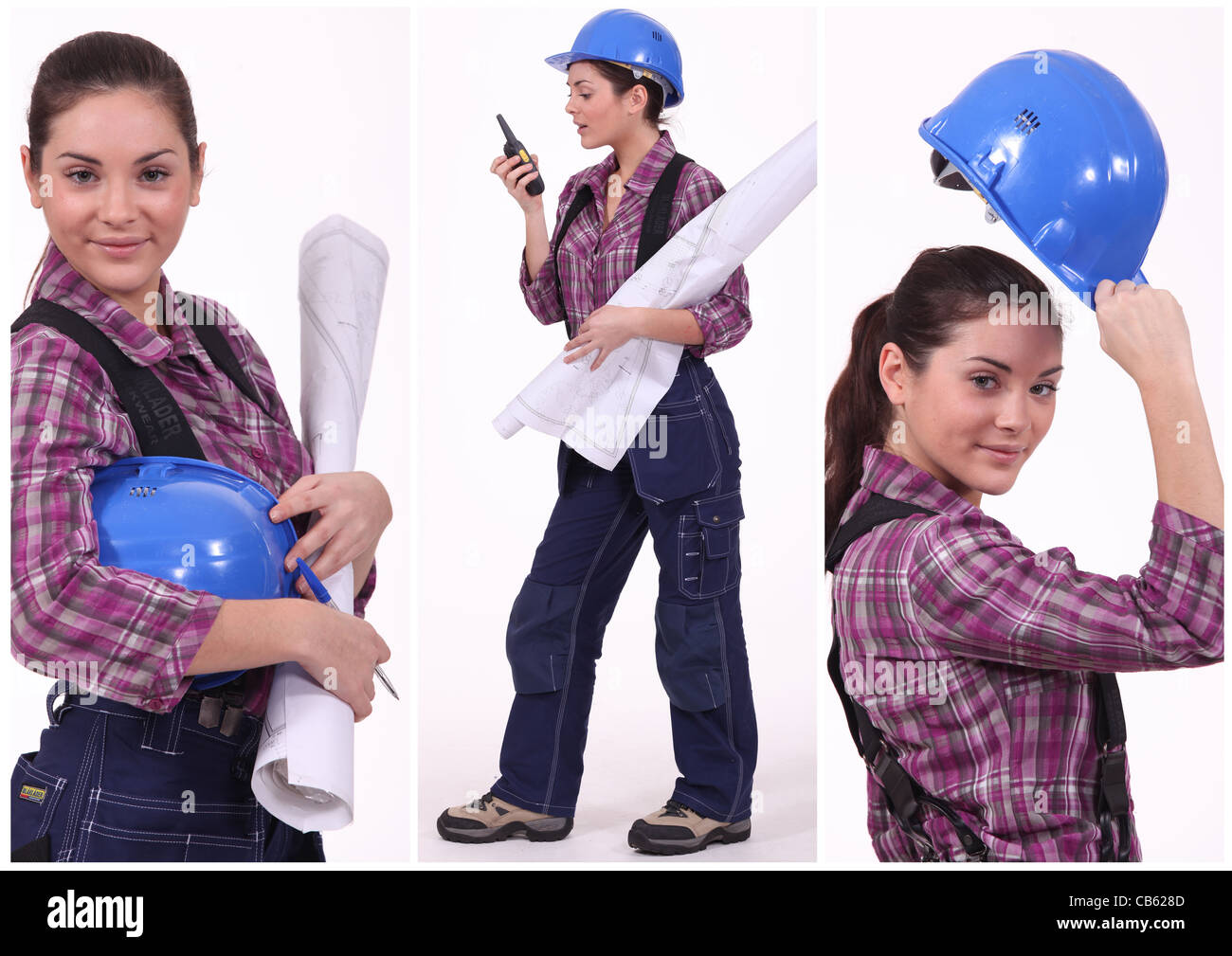 Assertive female construction worker Stock Photo - Alamy