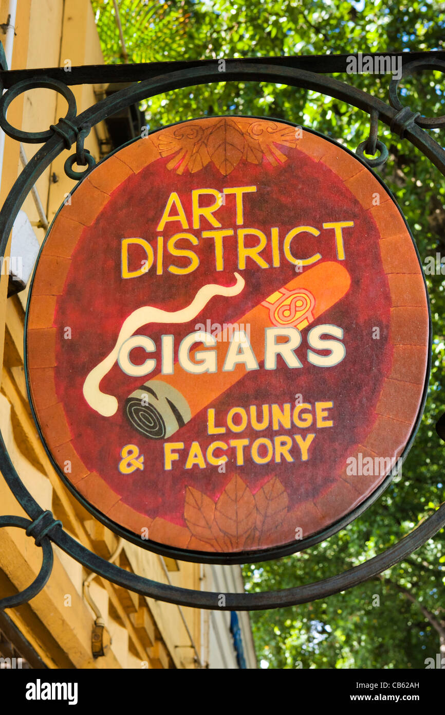 Cigar store sign on Calle Ocho (SW 8th Street) in Little Havana, Miami ...