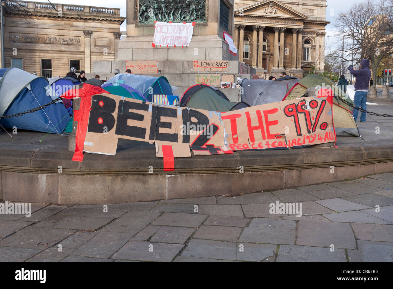 Occupy Liverpool demonstration Stock Photo - Alamy
