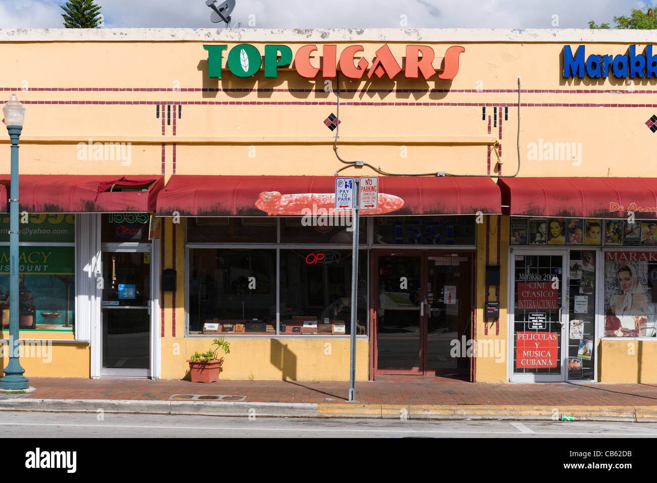 Cigar store on Calle Ocho (SW 8th Street) in Little Havana, Miami ...