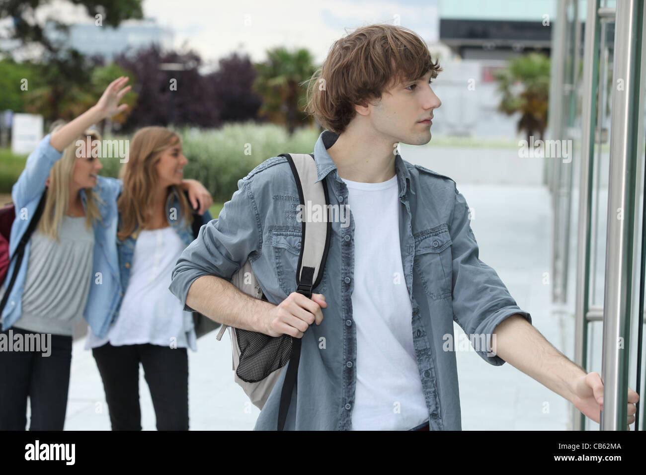 Teenagers going to school Stock Photo - Alamy