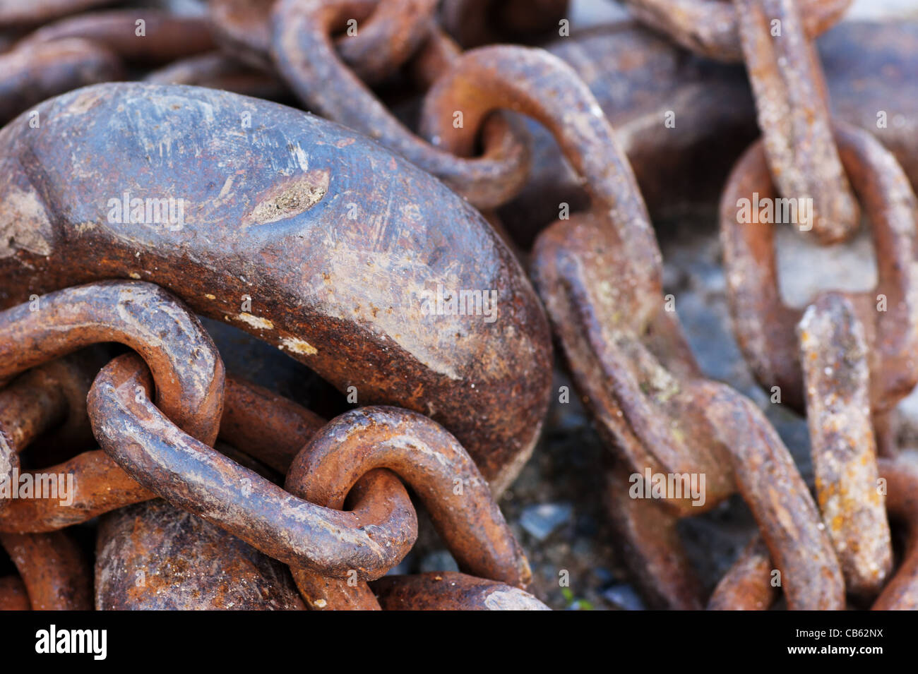 Rusty Ships Chains Stock Photo - Alamy