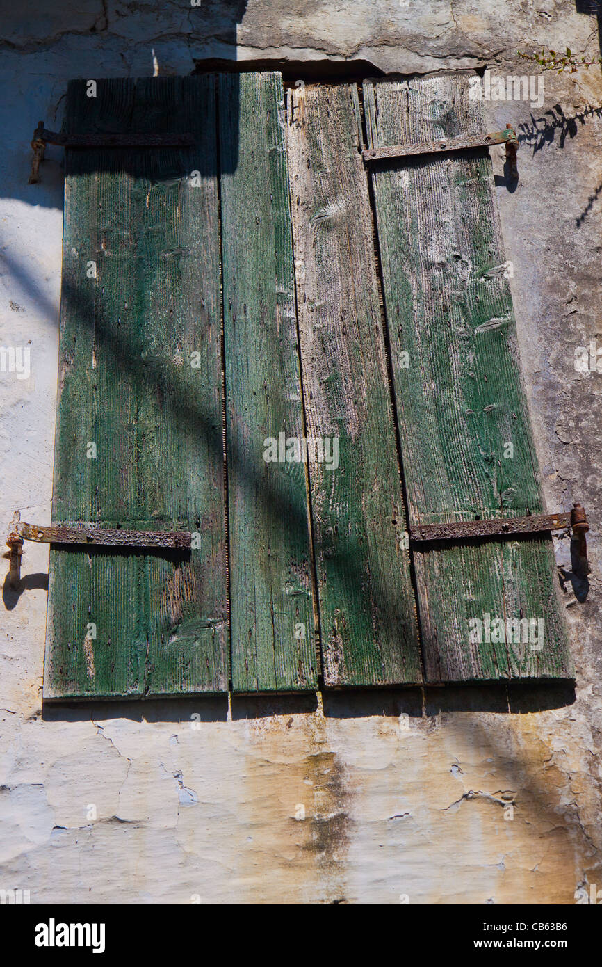 Paxos Shutter Greece Stock Photo - Alamy