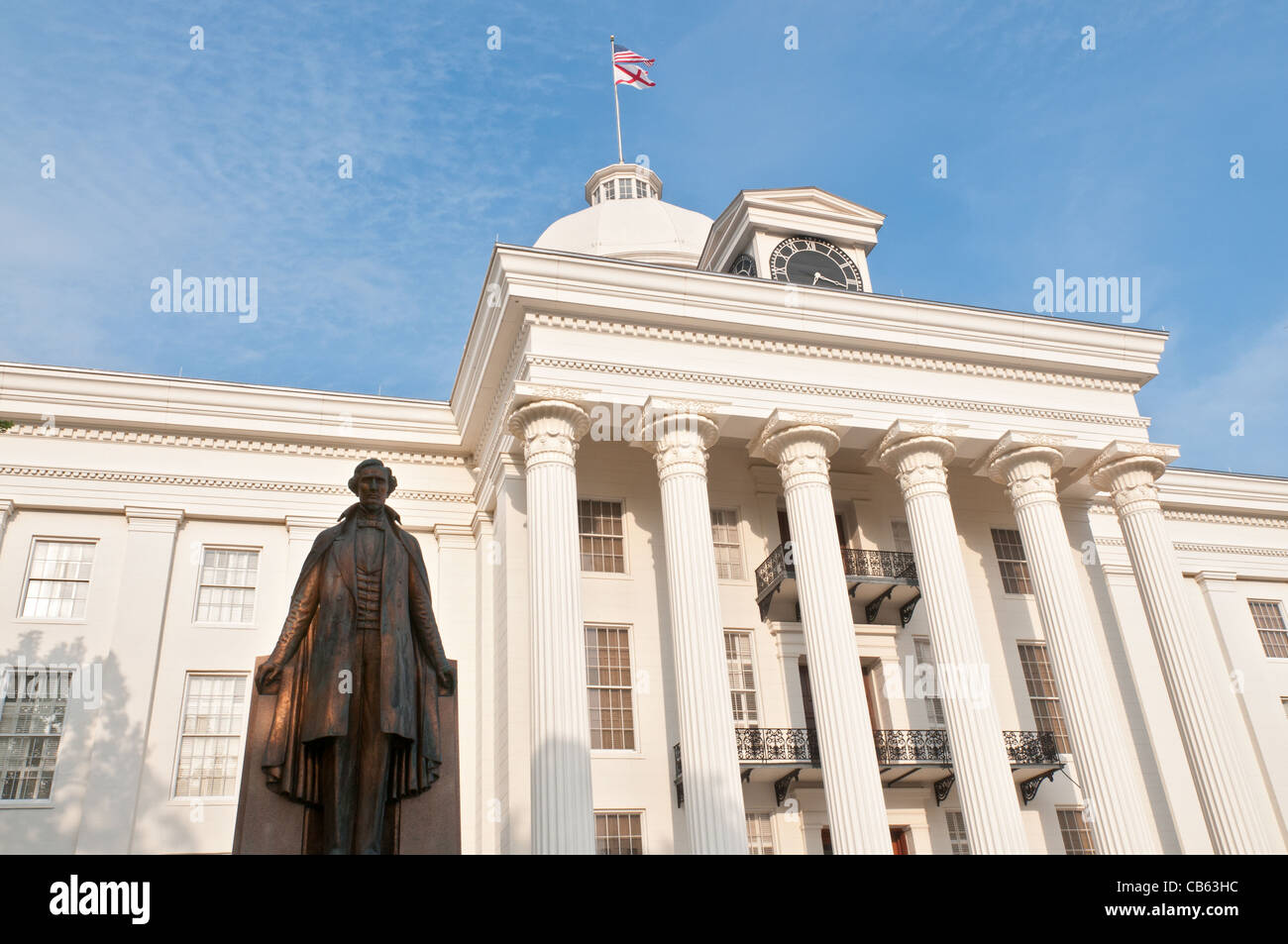 Alabama, Montgomery, State Capitol Building completed 1851, statue of ...