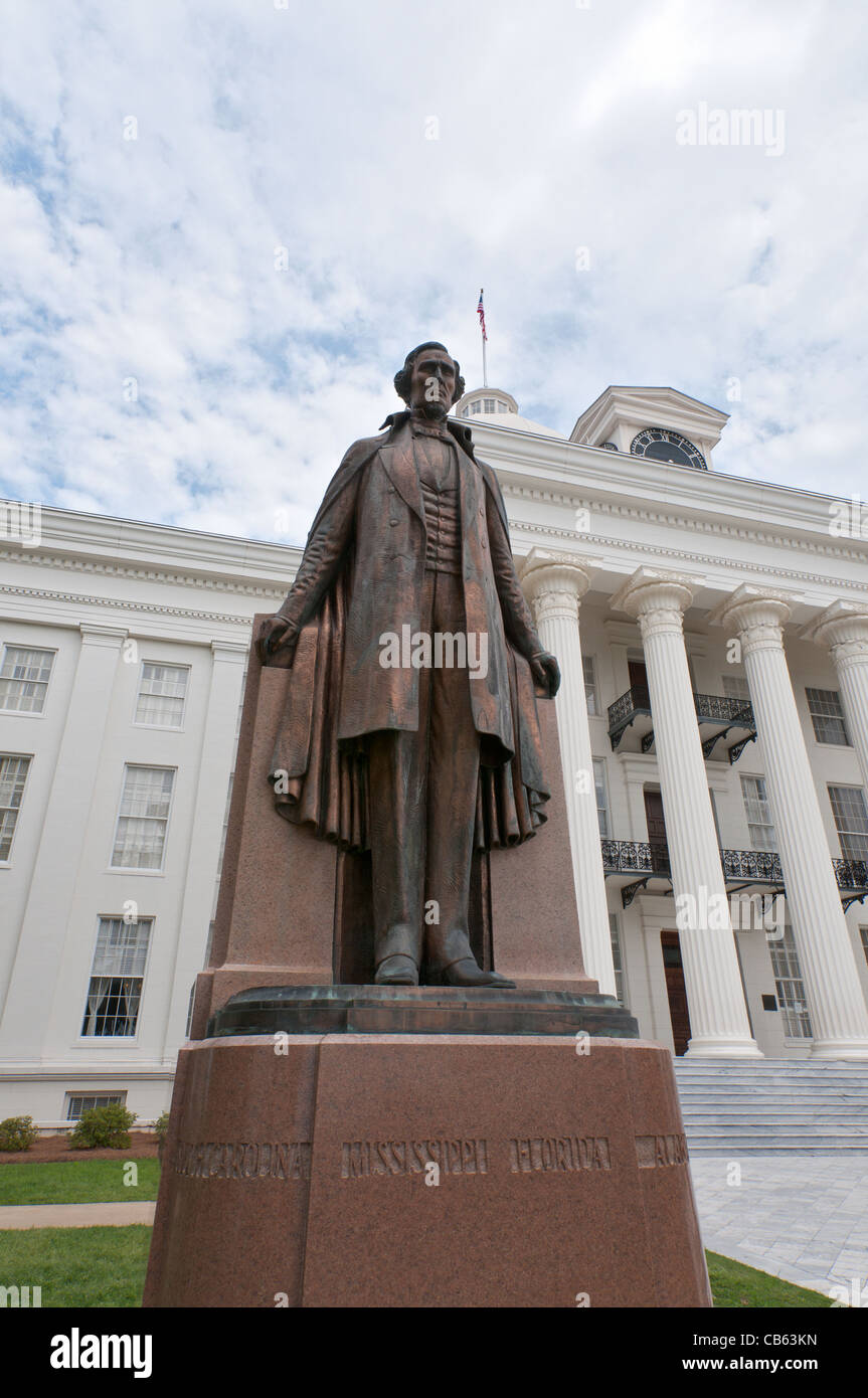 Alabama, Montgomery, State Capitol Building completed 1851, statue of ...