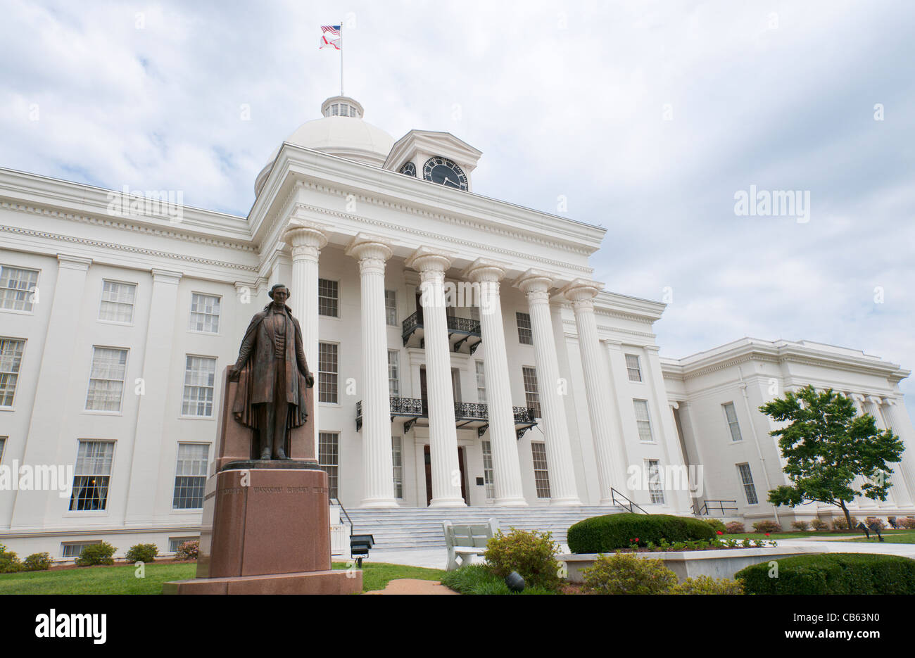 Alabama, Montgomery, State Capitol Building completed 1851, statue of ...