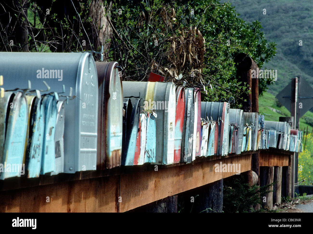 Colorful mailboxes in row hi-res stock photography and images - Alamy