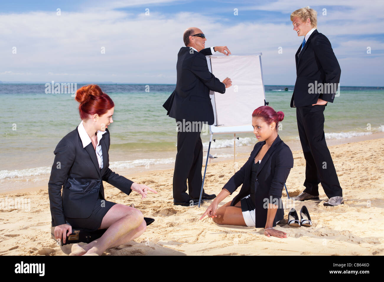 Meeting on the beach Stock Photo - Alamy