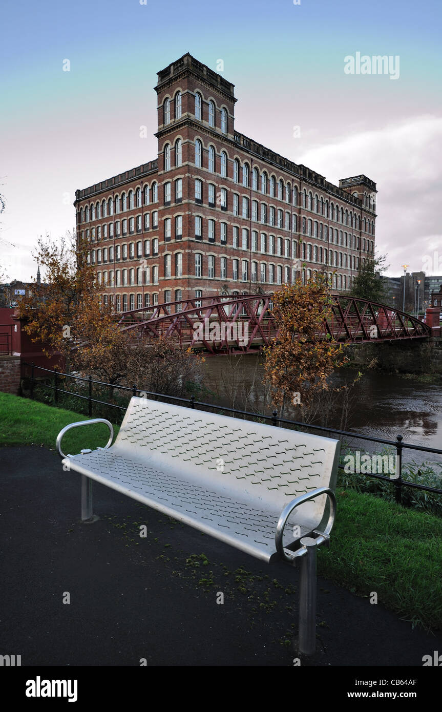 Bridge over the White Cart Water leading to the, Victorian, Anchor Mill ...