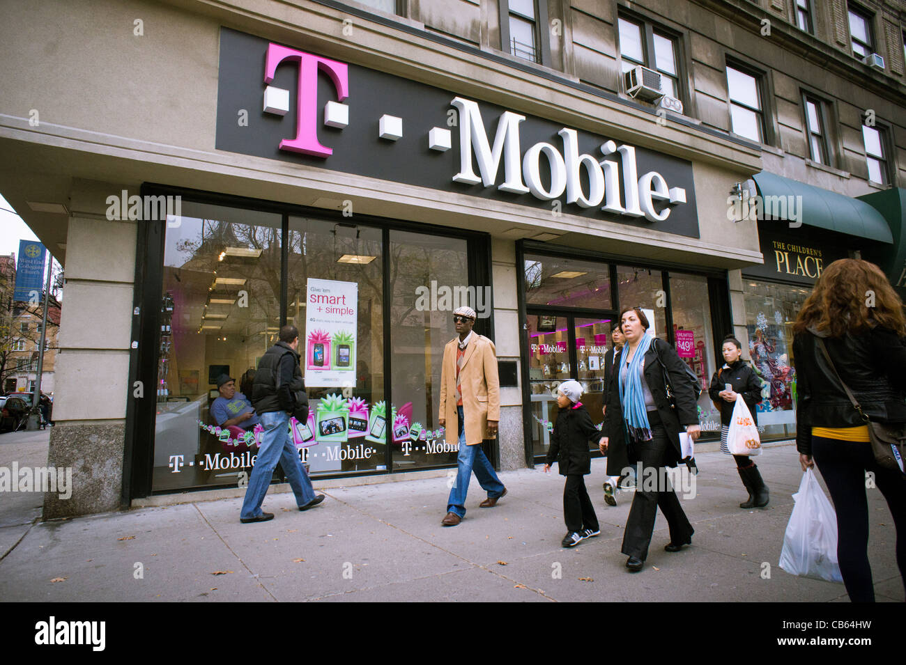 A T-Mobile store in the Upper West Side neighborhood in New York Stock ...