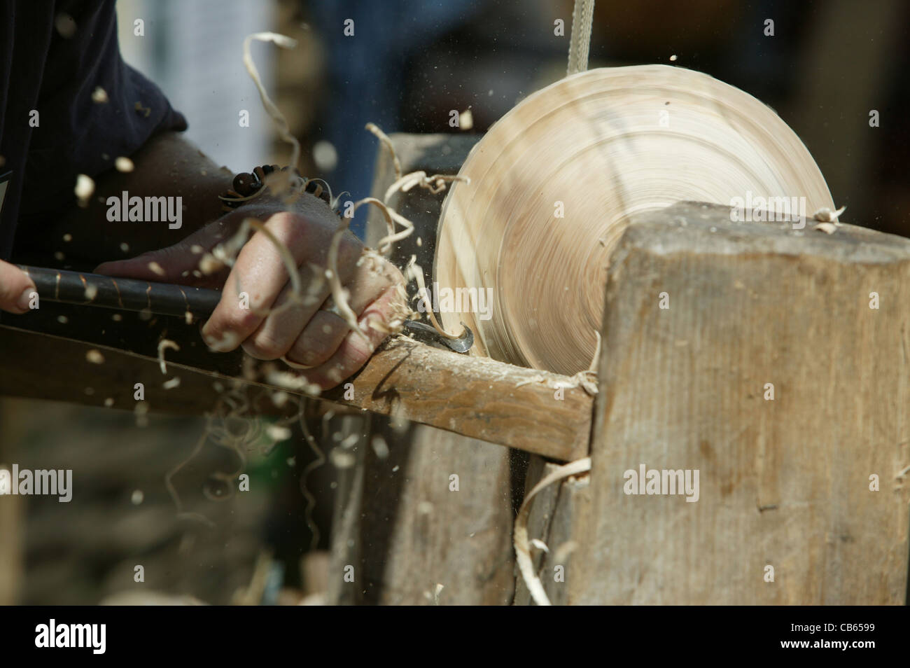 Traditional wood turning Stock Photo - Alamy