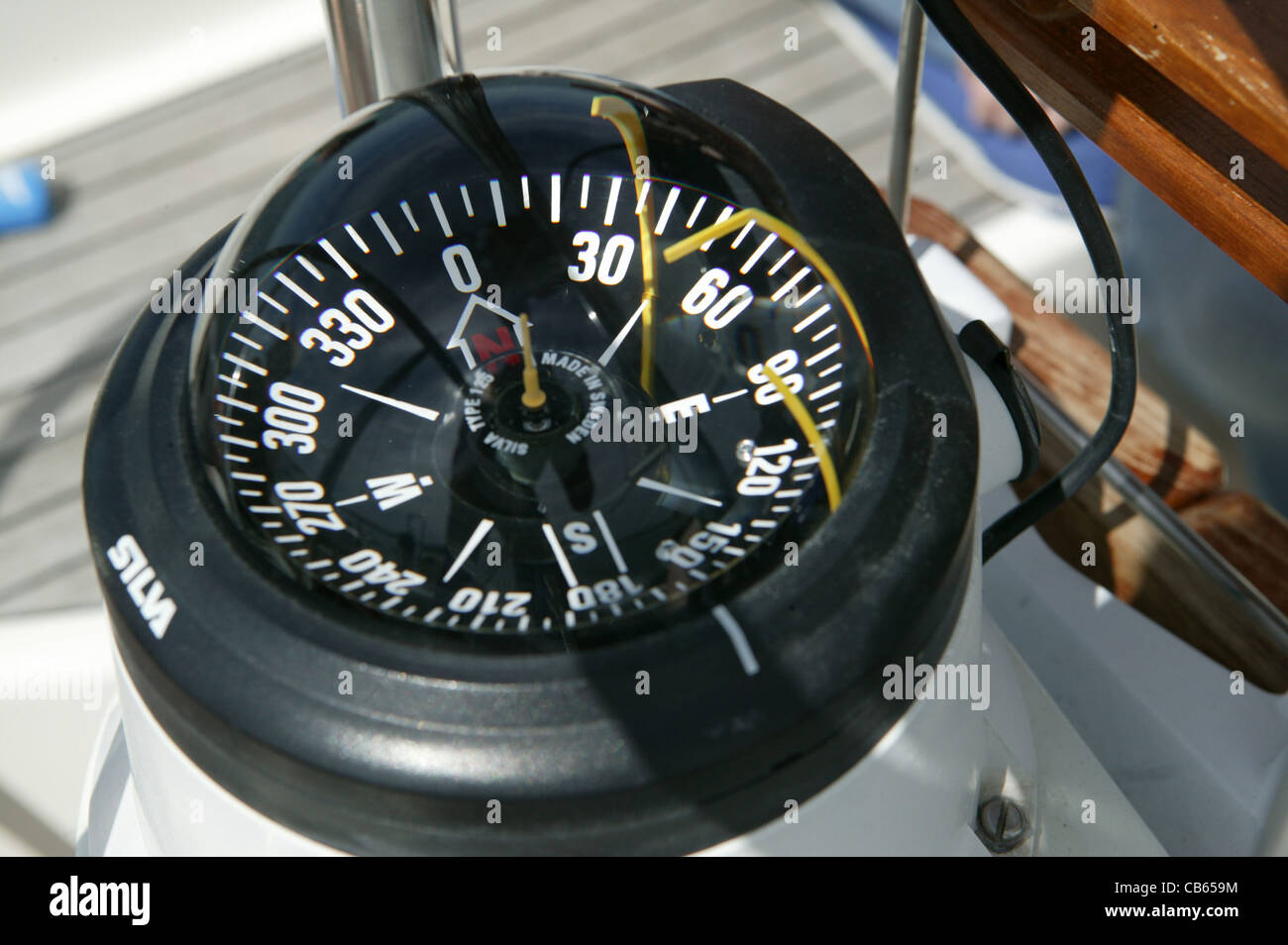 Sailing yacht compass bubble 3 Stock Photo - Alamy