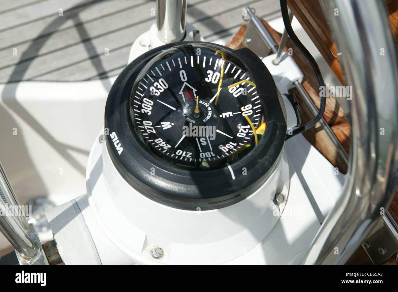Sailing yacht compass bubble 2 Stock Photo - Alamy