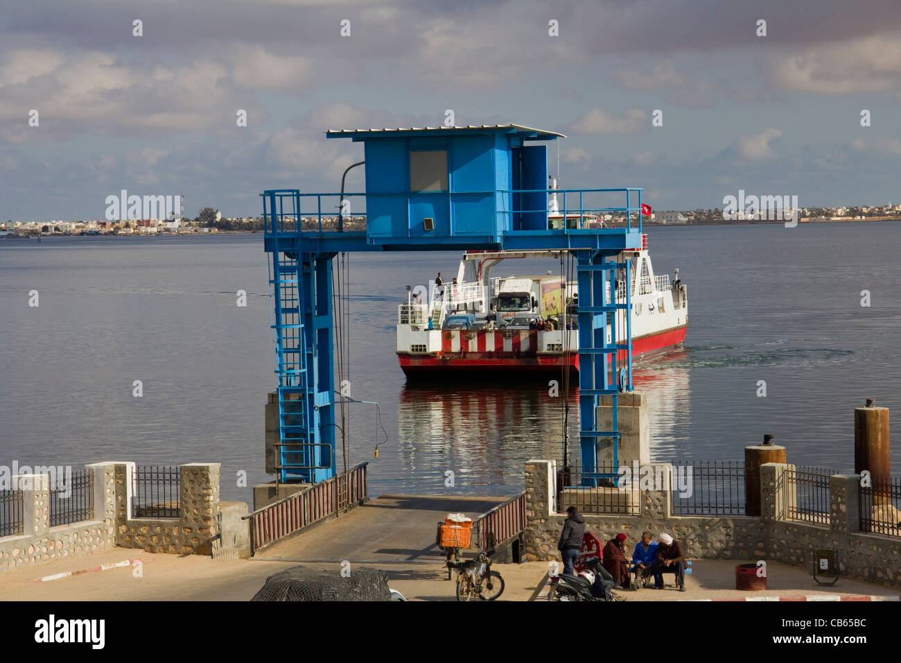 Ferry from El Marsa to Djerba Tunisia Stock Photo - Alamy