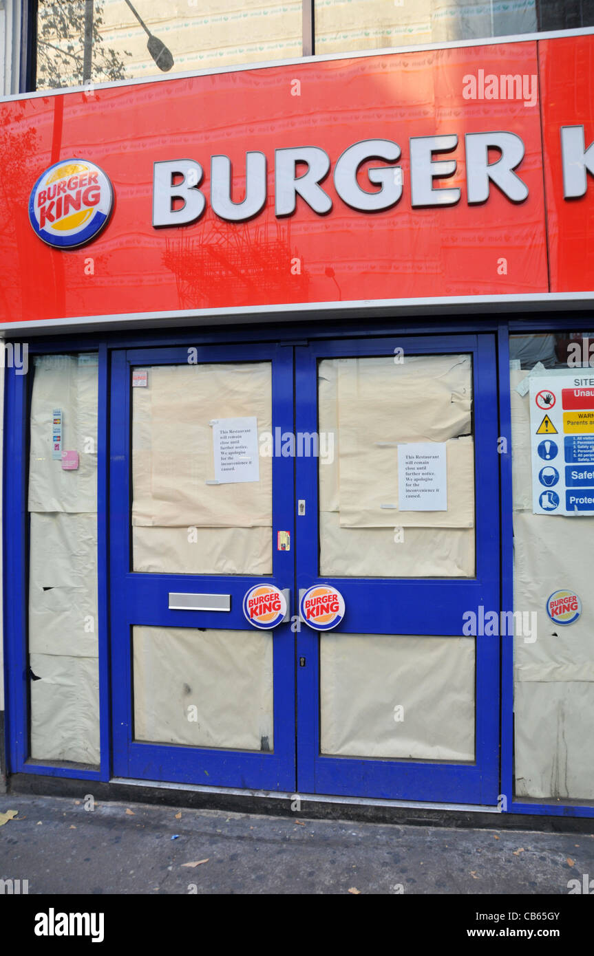 Burger King fast food closed Stock Photo - Alamy
