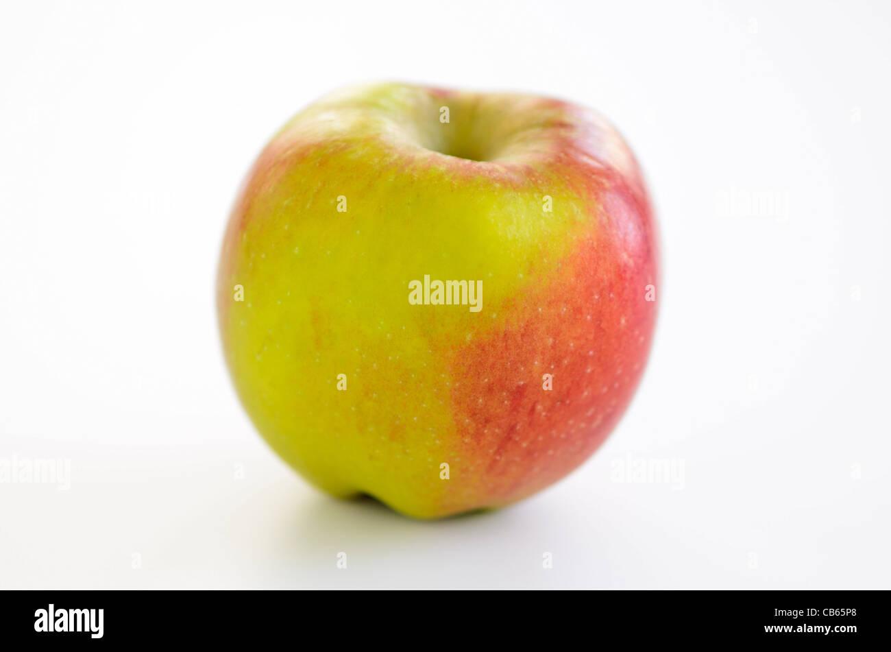 Red and green apple on white background Stock Photo - Alamy