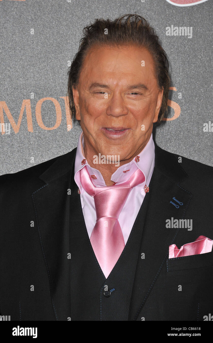Mickey Rourke at the world premiere of his new movie "Immortals" at the ...