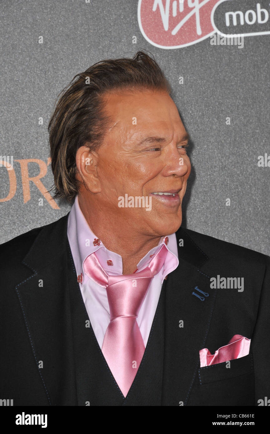 Mickey Rourke at the world premiere of his new movie "Immortals" at the ...