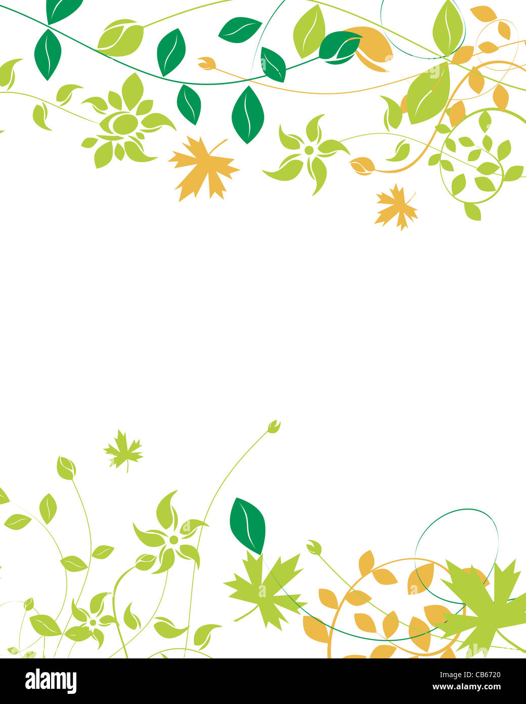 isolated foliage on the white background and space for text Stock Photo ...