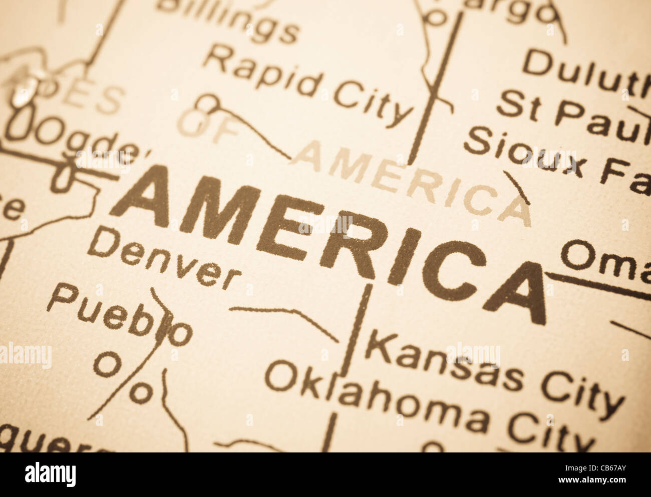 Macro map of america hi-res stock photography and images - Alamy