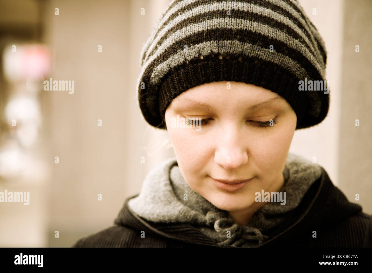woman with barret Stock Photo - Alamy
